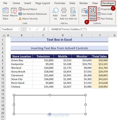 text box in excel a complete overview exceldemy
