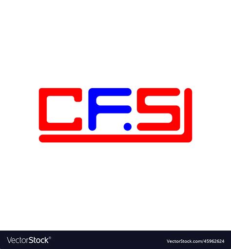 Cfs Letter Logo Creative Design With Graphic Cfs Vector Image