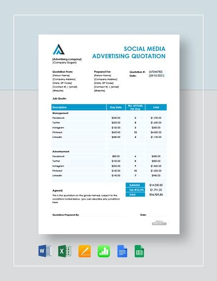 FREE Simple Quotation Template PDF Word DOC Excel Apple MAC Pages Apple Numbers