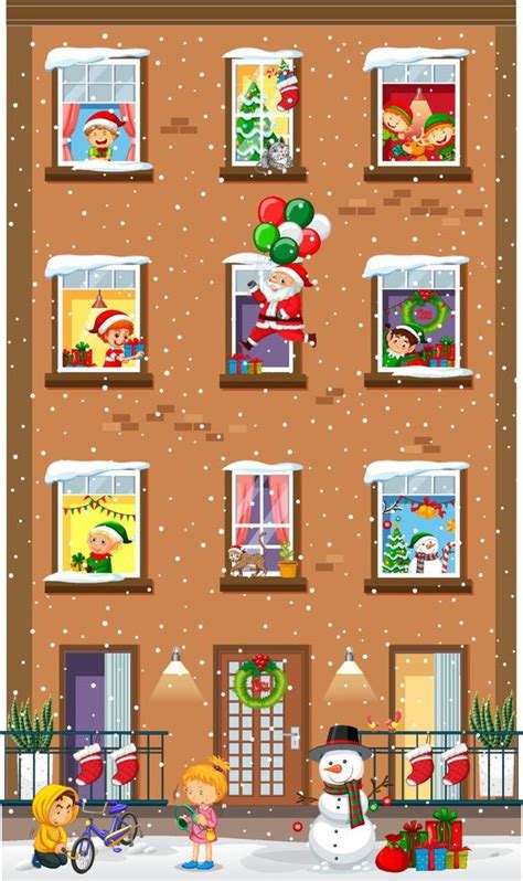 Janelas De Apartamento Personagem De Desenho Animado De Vizinhos 6581096 Vetor No Vecteezy