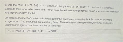 Solved 3 Use The Randi −2020 44 Command To Generate At