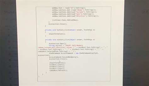 Solved Using Systemwindowsforns Using Systemdataoledb