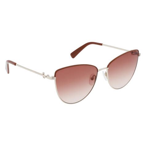 Longchamp Γυναικεία Γυαλιά Ηλίου με Ασημί Μεταλλικό Σκελετό και Κόκκινο
