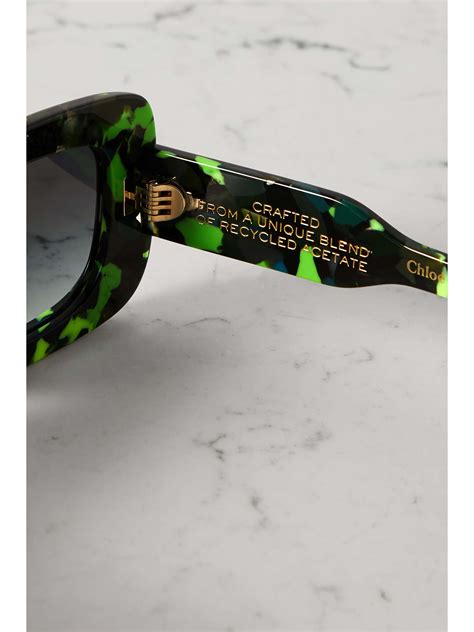 ChloÉ Eyewear Gayia Square Frame Tortoiseshell Recycled Acetate