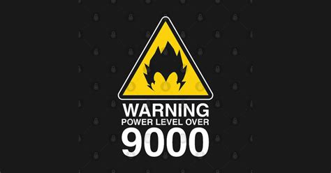 Dragon Ball Warning Power Level Over 9000 Dragon Ball T Shirt