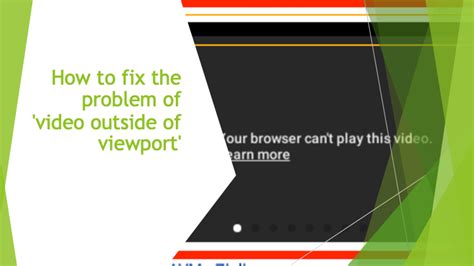How To Fix The Problem Of Video Outside Of Viewport Hakan ARIK