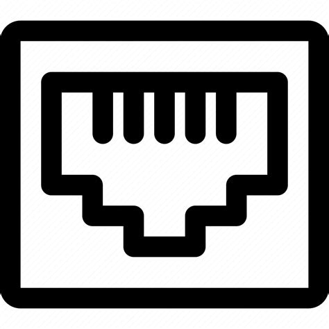 Lan Port Ethernet Internet Socket Icon Download On Iconfinder