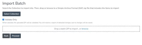 dspace 7 batch importing and exporting items via simple archive format