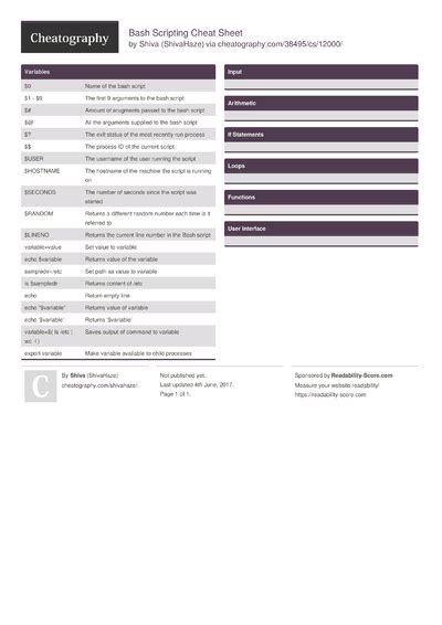 24 Scripting Cheat Sheets Cheat Sheets For Every Occasion