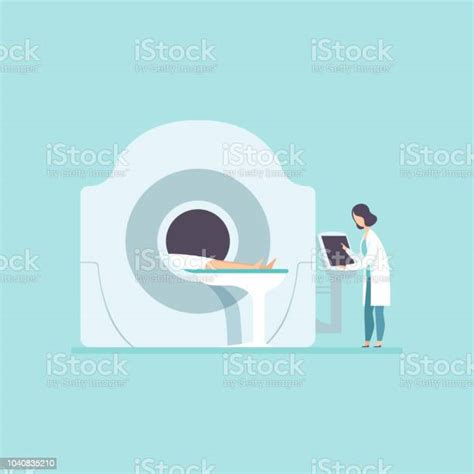 醫生掃描病人的掃描器機 Mri 掃描和診斷概念向量說明向量圖形及更多斷層掃描圖片 斷層掃描 矢量圖 人 Istock