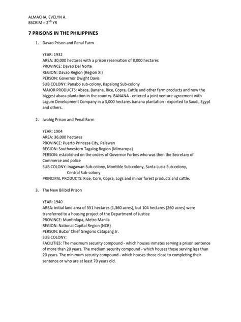 7 Prisons In The Philippines Pdf Metro Manila Philippines