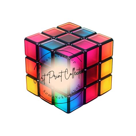 Cube Png 80s Clipart High Resolution Image Nostalgia Clip Etsy Australia
