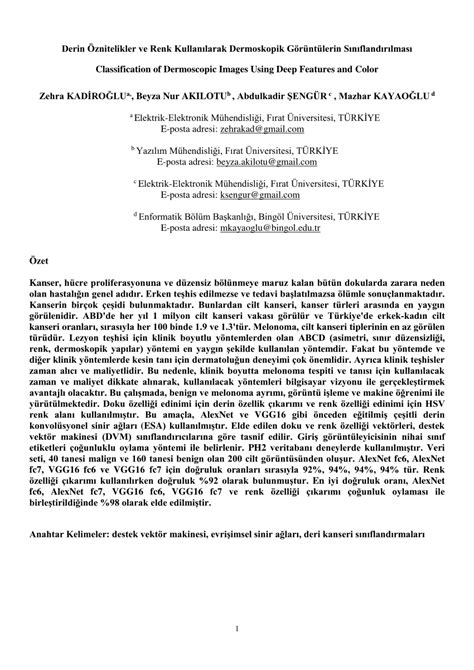 Pdf Classification Of Dermoscopic Images Using Deep Features And Color