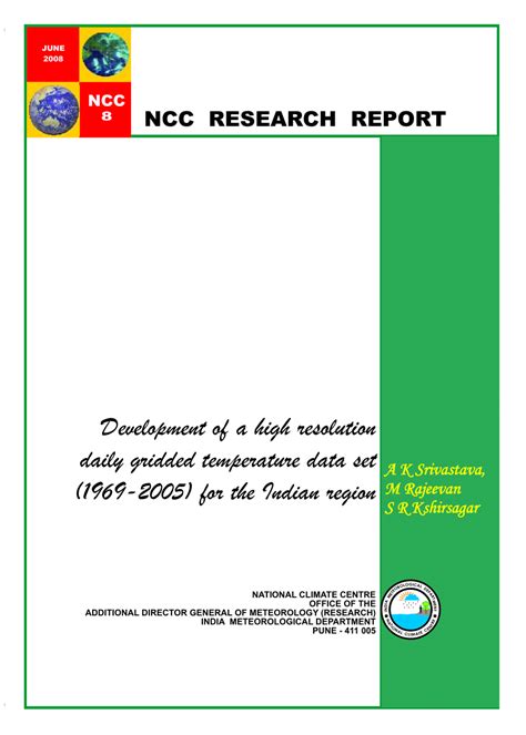 Pdf Development Of A High Resolution Daily Gridded Temperature Data