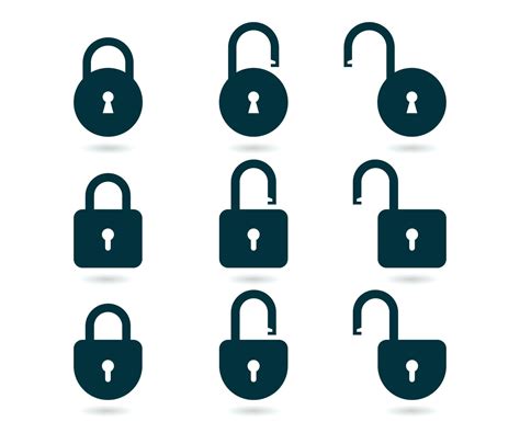 Lock And Unlock Vector Icons Set Security Symbol For Your Web Site Design Logo App Ui