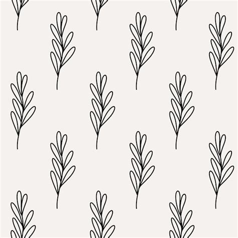 Premium Vector Minimalistic Botanical Seamless Pattern Floral Background Premium Vector Minimalistic Botanical Seamless Pattern Floral Background
