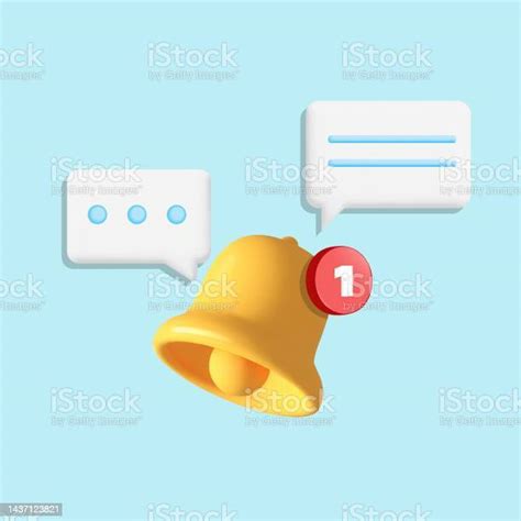 3d 벡터 노란색 알림 알림 벨 기호 말풍선 디자인 그래픽 사용자 인터페이스에 대한 스톡 벡터 아트 및 기타 이미지 그래픽 사용자 인터페이스 기포 노랑 Istock