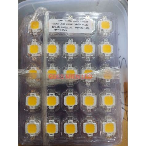Jual High Power LED 10 Watt Warm White Per 10 Biji HPL 10 Watt Pendingin Warm White Dan