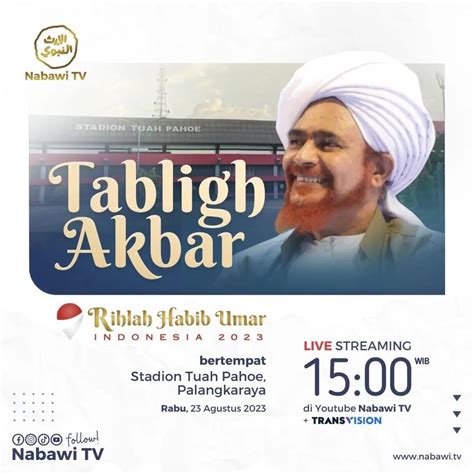 Link Live Streaming YouTube FB Dan IG Tabligh Akbar Habib Umar Bin