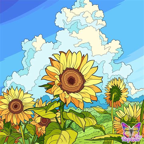 Sunflower Art Bright And Beautiful Sunflowers