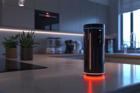 Person Controlling Smart Home Appliances With Voic Premium AI Generated Image