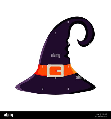 Witch Hat Trick Or Treat Happy Halloween Vector Illustration Stock