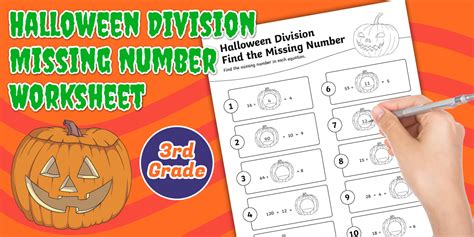 Third Grade Halloween Find The Missing Number Division