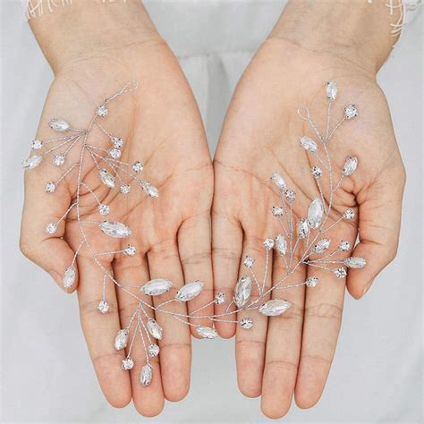 Badu Bg Коса с кристални перли Диадеми от лоза Фиби за глава Гребен за коса Лента за глава Фиби