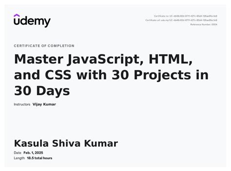 I Have Successfully Completed My Frontend Development Certification From Udemy 🎓 Which Has