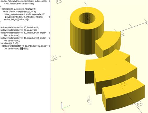 Free Stl File Openscad Simple Hollowed Cylinder And Sector Of It 👽
