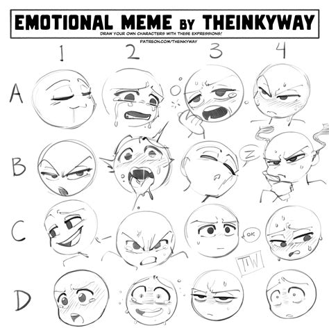 Facial Expressions And Emotions Chart