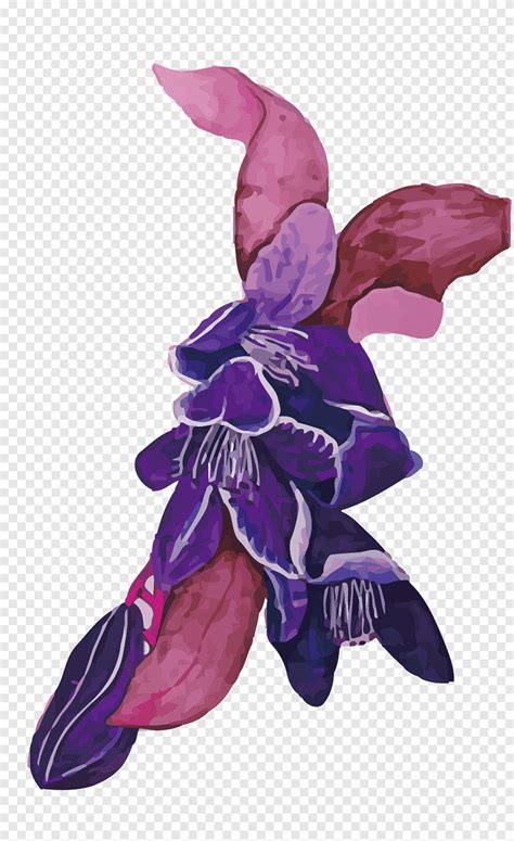 퍼플 바이올렛 바이올렛 수채화 그림 보라색 Png Pngegg