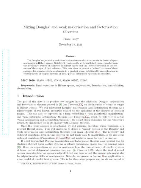 2411 09305v1 Pdf Hilbert Space Theorem