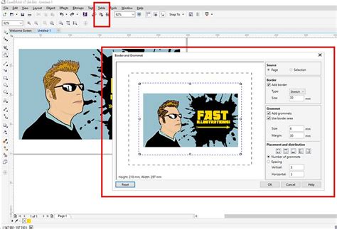 The Tip Of The Week About Borders And Grommet Coreldraw Tips Tricks
