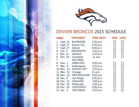 🔥 Free Download Broncos Printable Schedule Denver On The Fox By