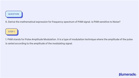 Solved 6 Derive The Mathematical Expression For Frequency Spectrum Of