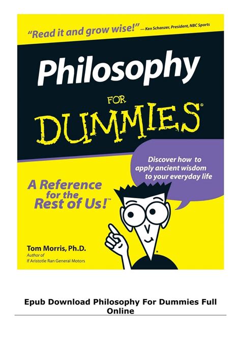 epub download philosophy for dummies full online