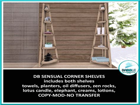 Second Life Marketplace Db Sensual Corner Shelves