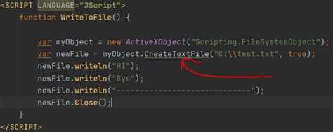 unresolved function createtextfile r learnjavascript