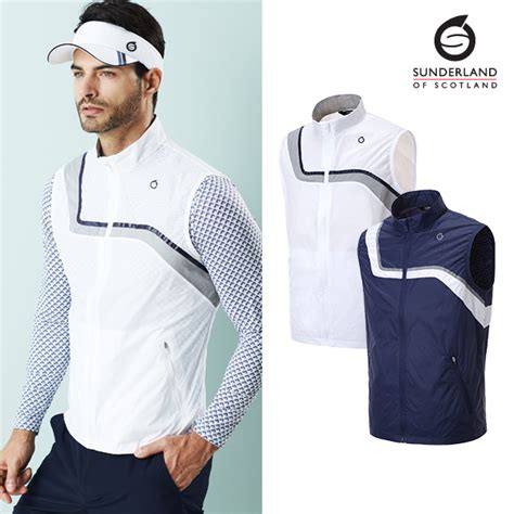 핫딜 선덜랜드 남성 물결 타공 골프조끼 16011wv04 딜팡 골프용품 전문쇼핑몰