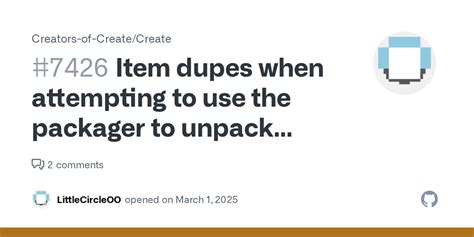Item Dupes When Attempting To Use The Packager To Unpack Packages Into