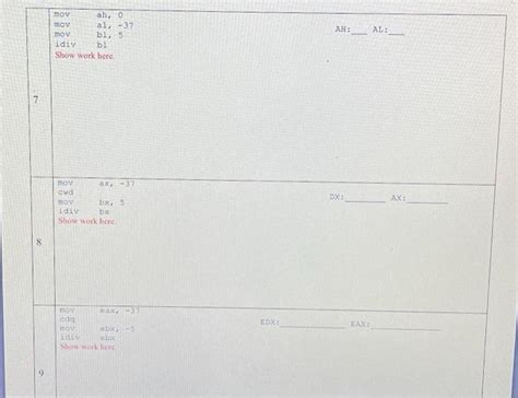 Solved 0 What Would Be Stored In The Registers And Cf After