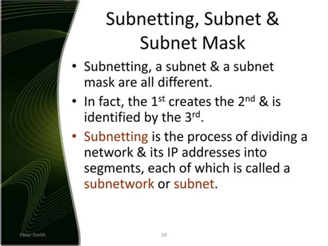 subnet masks pptx computer networking computing
