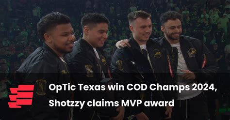 Optic Texas Win Cod Champs 2024 Shotzzy Claims Mvp Award Esportsgg