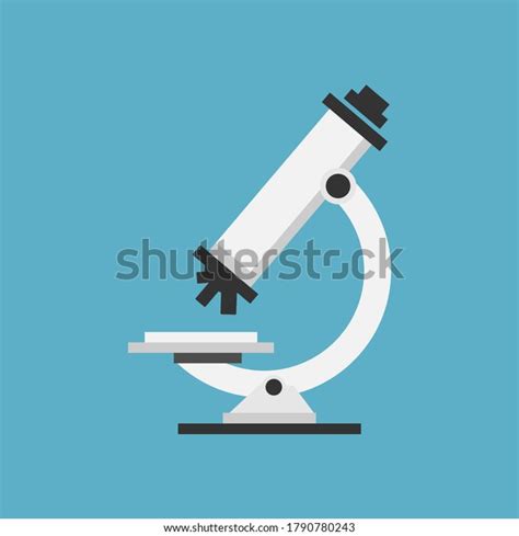 Microscope Side View Vector Flat Illustration Stock Vector Royalty Free Shutterstock