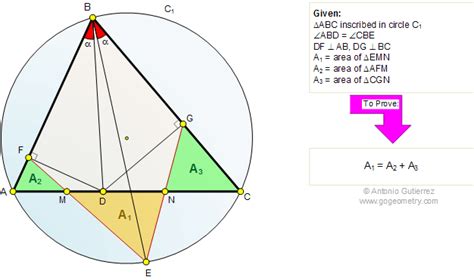 Geometry Problem 532 Triangle Circumcircle Equal Angles Perpendicular Area College