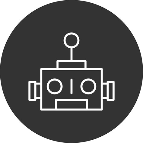 Robot Line Inverted Icon Vector Art At Vecteezy