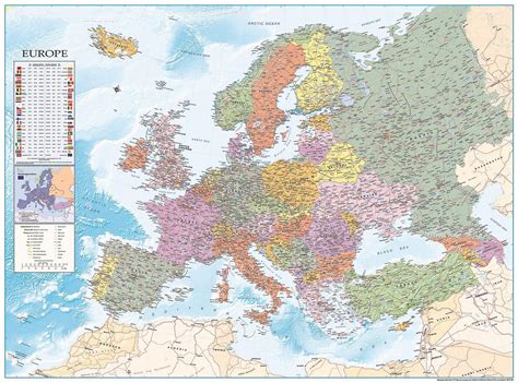 Kort Over Europa Plakat