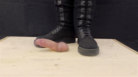 Aggressive Combat Bootjob In Knee High Boots Close View With