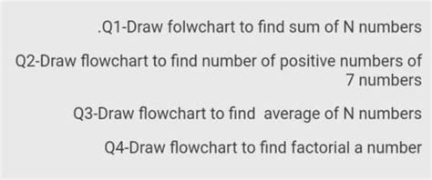 Solved Q Draw Folwchart To Find Sum Of N Numbers Q Draw Chegg
